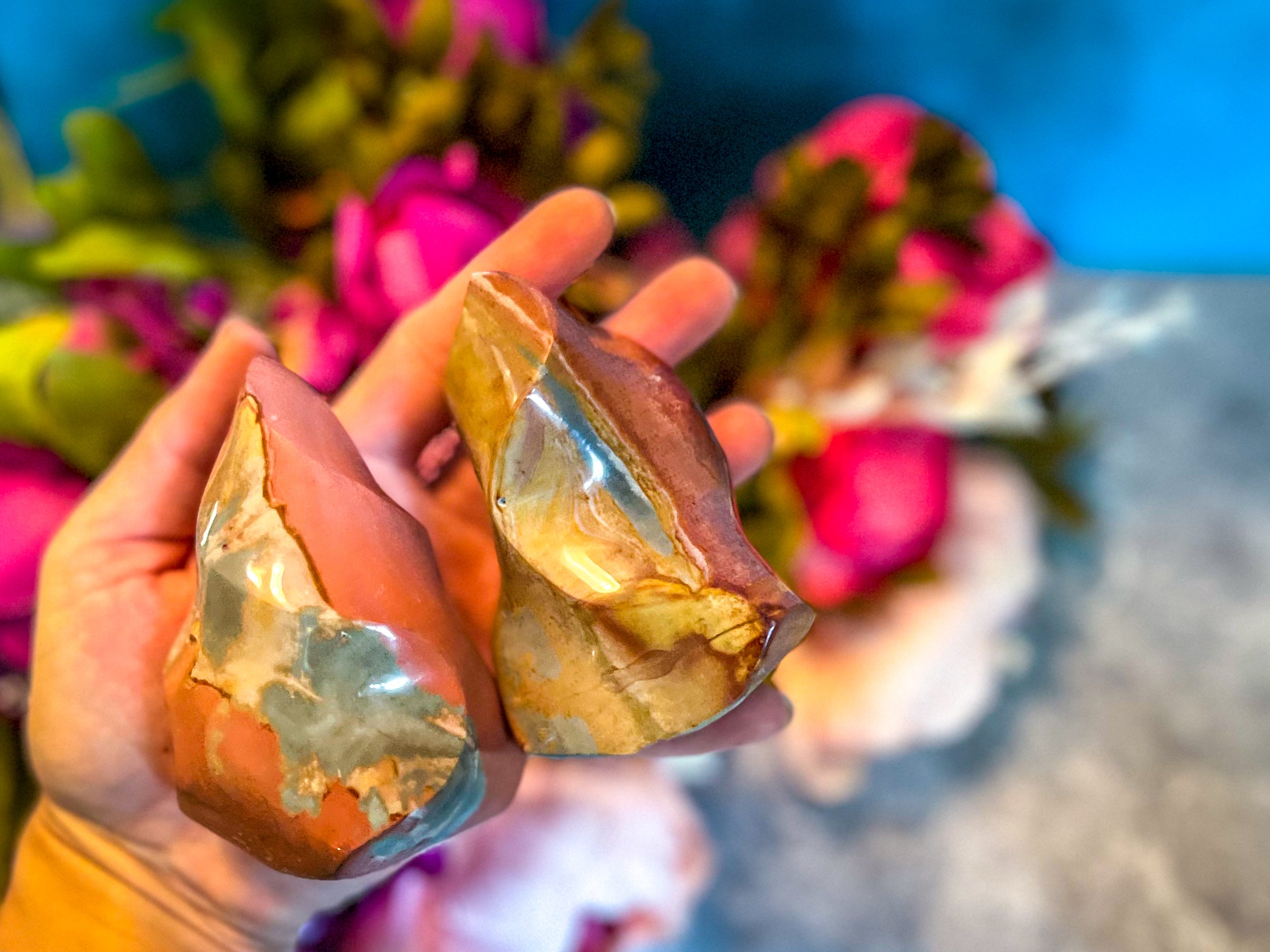 Polychrome Jasper Flames – Mandala Gems