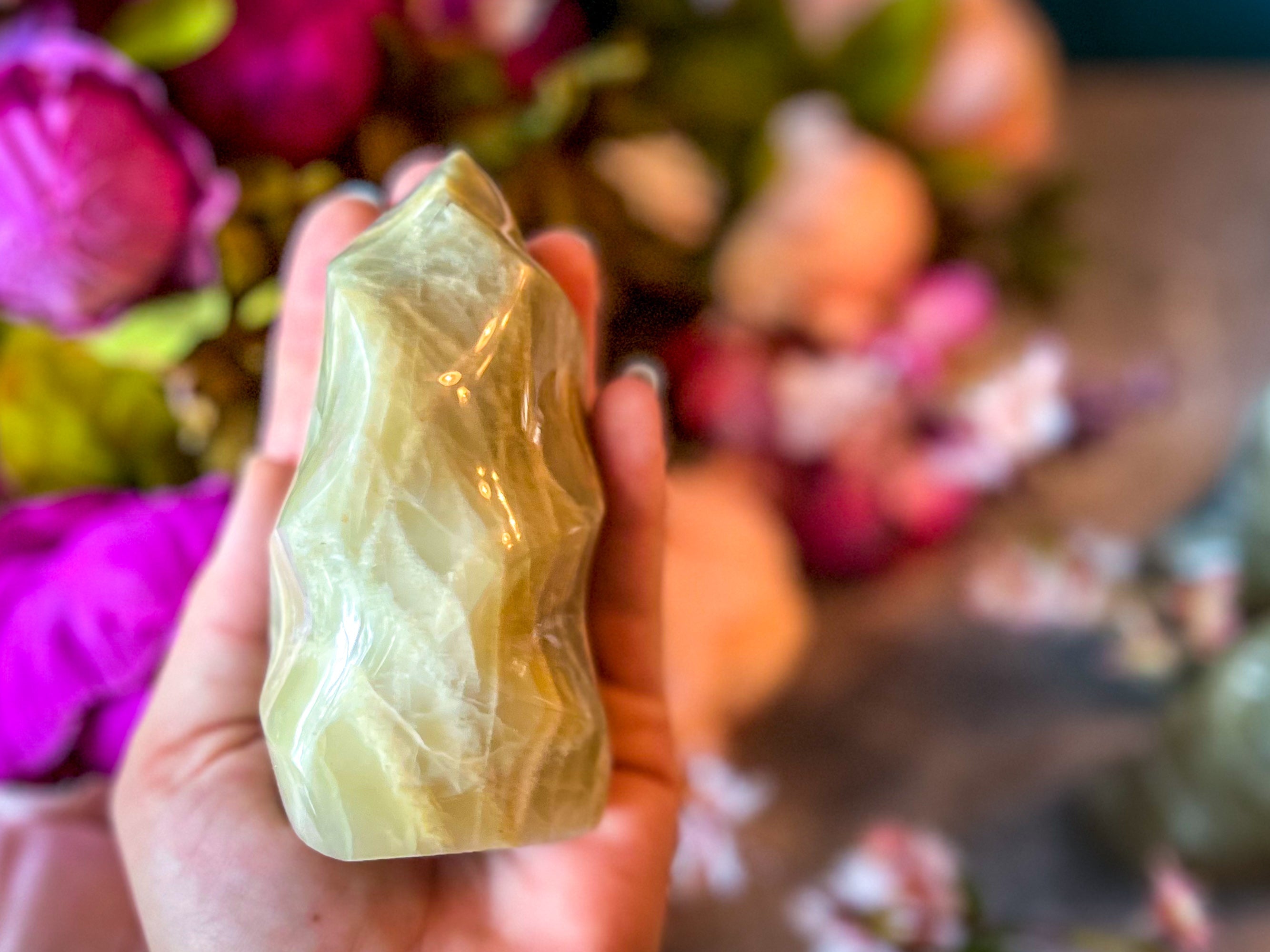 Sweet Yellow Moonstone Flames – Mandala Gems