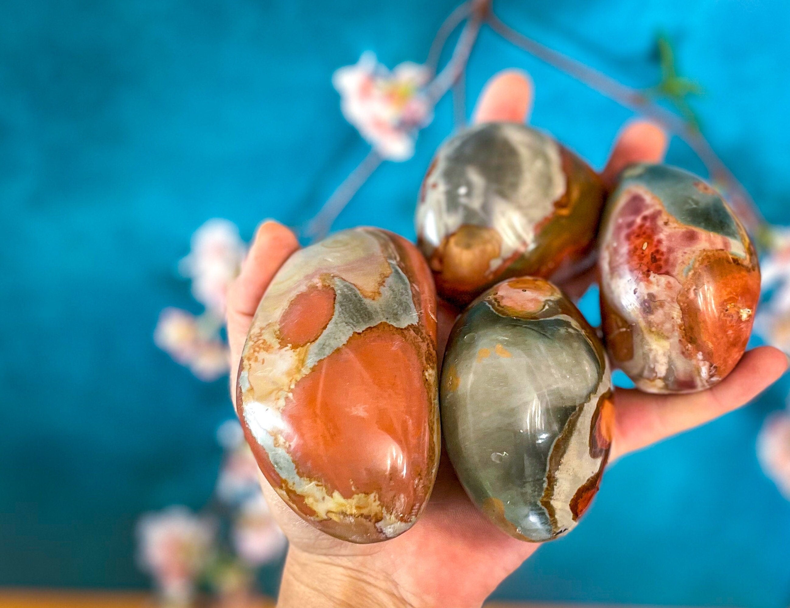 Polychrome Jasper Palmstones – Mandala Gems